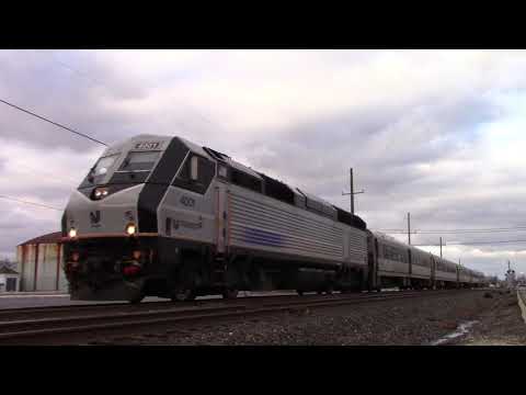 Full HD 60FPS: NJ Transit PL42AC 4001 Leads Train 4745 through Belmar 1/1/20