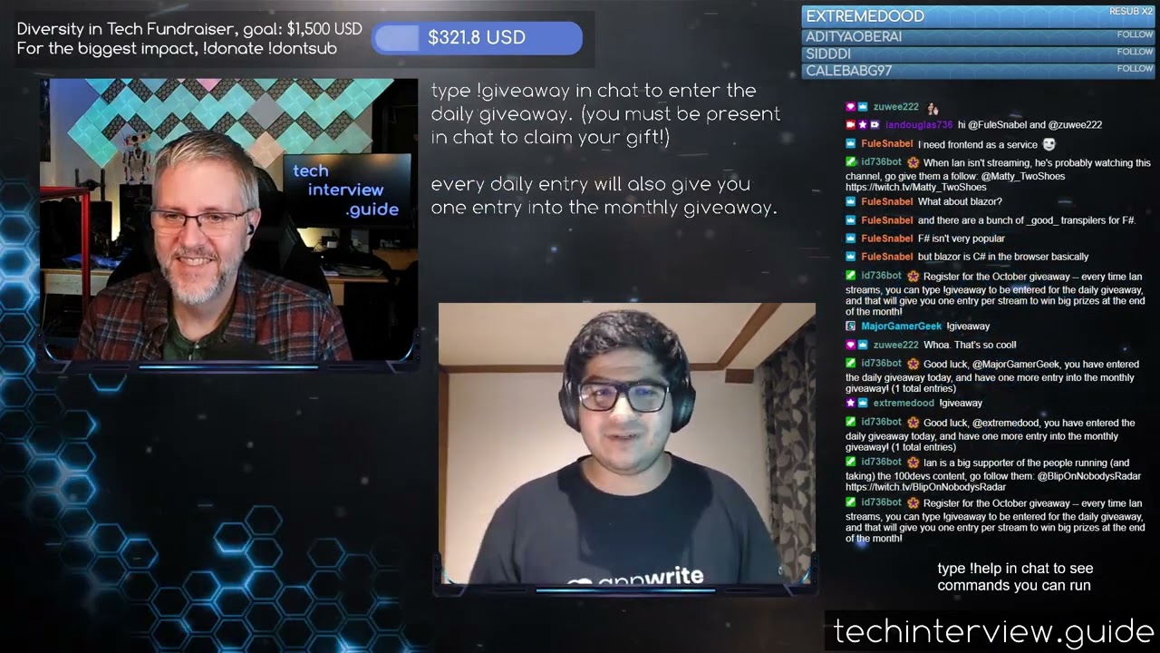 Tech Interview Prep with Aditya Oberai from AppWrite, 2022-10-02