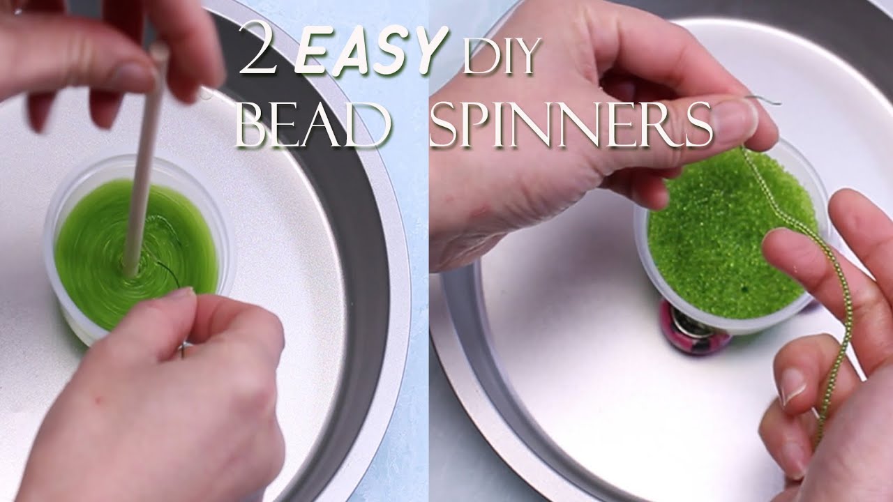 2 easy DIY bead spinners for French beaded flowers