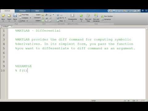 Matlab Tutorial - How to do Differentiation in Matlab | Uniformedia