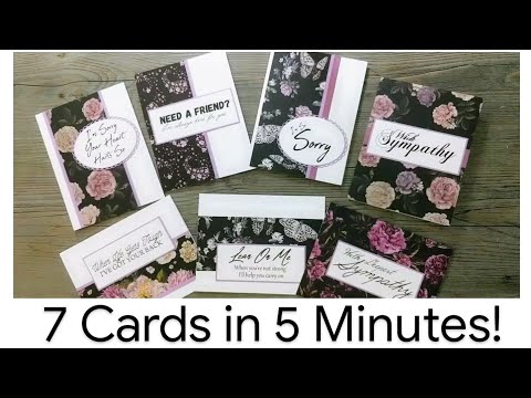 Make Super Quick and Pretty Sympathy Cards Using Patterned Paper Scraps and Sentiments