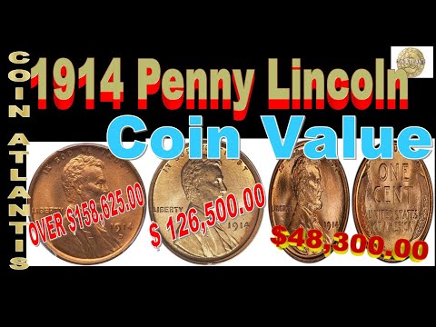 1914 Wheat Penny lincoln Coin Value,OVER $158,625.00