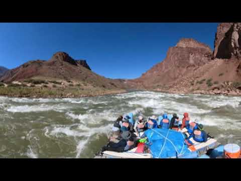 Hance Rapid - Grand Canyon National Park (Colorado River) J-Rig Motor raft run 360 degree video