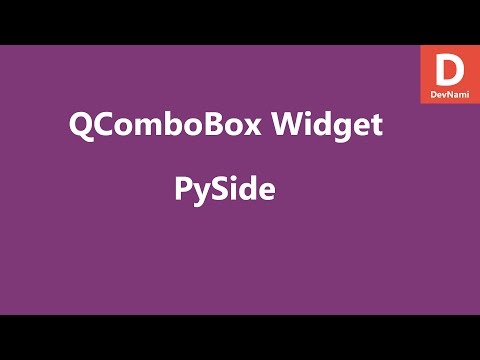PySide Combo box Widget QComboBox