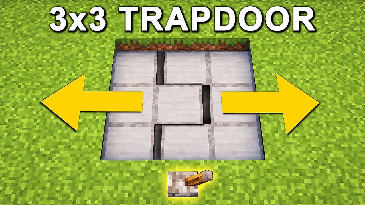 EASY 3x3 SECRET Trapdoor in Minecraft! (Tutorial)