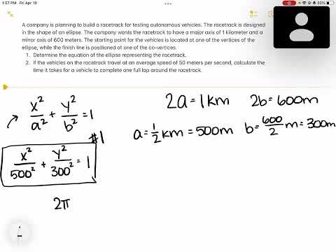 Word Problems Using Ellipses - Expii