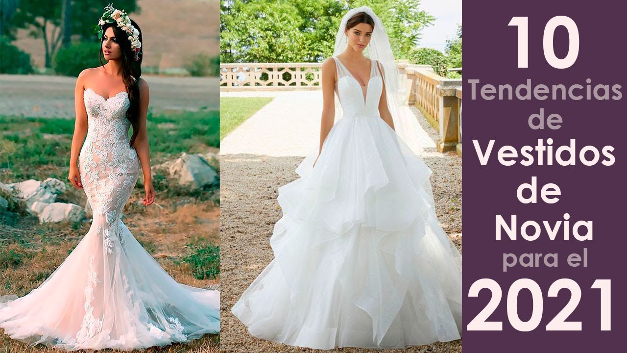 10 tendencias de vestidos de novia para el 2021