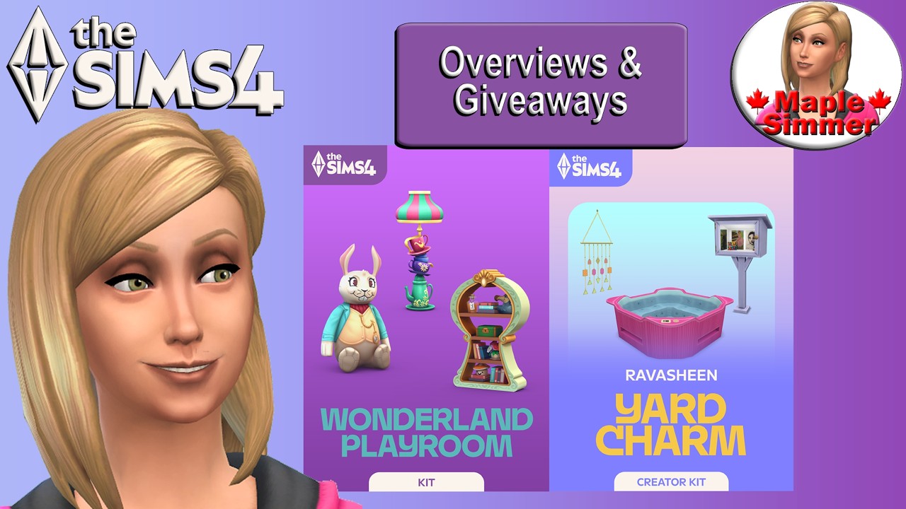Wonderland Playroom Kit & Ravasheen Yard Charm Creator Kit Overviews & (Giveaways CLOSED) (Sims 4)