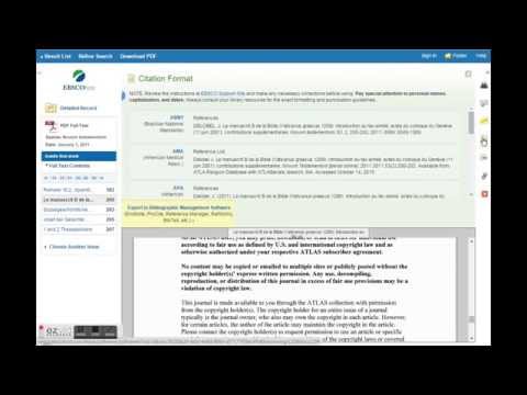 Creating a Citation for Online Journal Articles