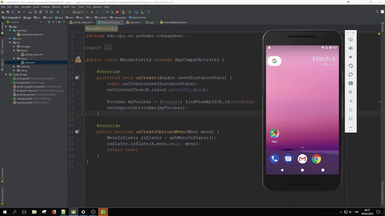 Tutorial Singkat Android App Bar