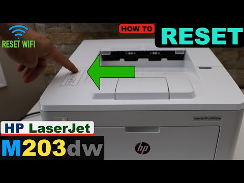HP LaserJet Pro M203dw Reset To Factory Defaults | Reset WiFi | Restore Setup mode.