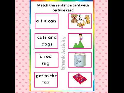 cvc activity card worksheet for kids| cvc matching worksheet| cvc Activity with pictures card