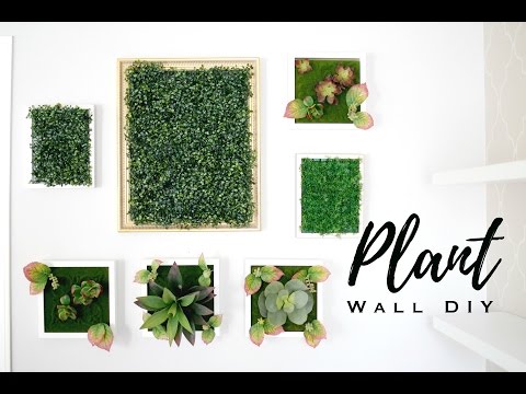 DIY FAUX PLANT WALL ART