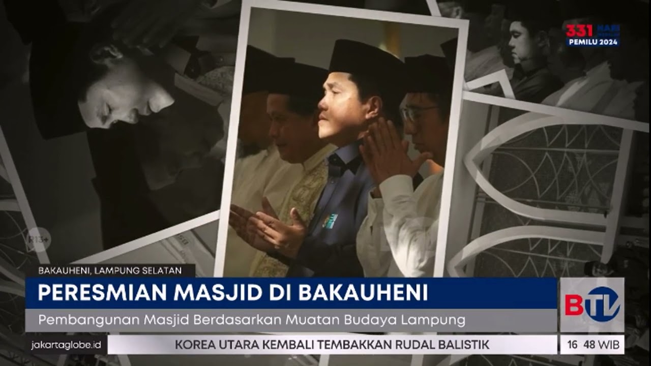 Erick Thohir Resmikan Masjid BSI Bakauheni, Dorong Sektor Wisata