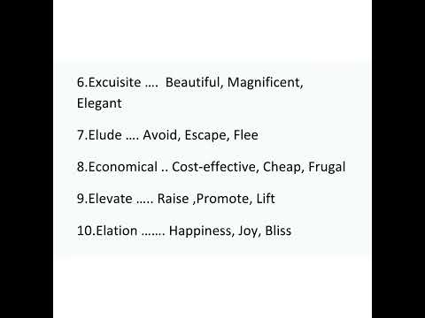 25 Most asked Synonyms in exams(SSCCGL, OPSC) |Synonyms starting with letter "E" in English Grammar