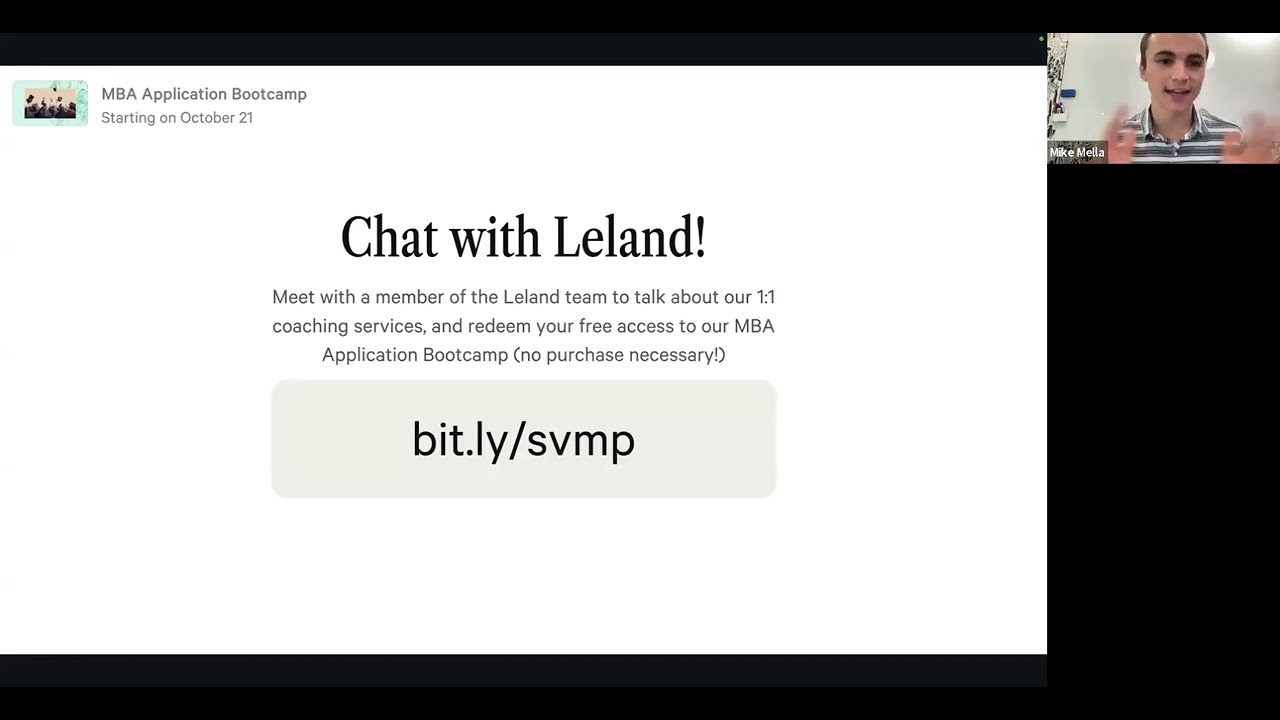 SVMPAA x Leland: MBA Application Strategy and Top Tips