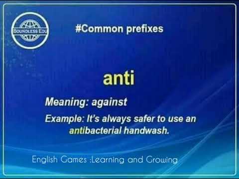 Prefixes and their use.