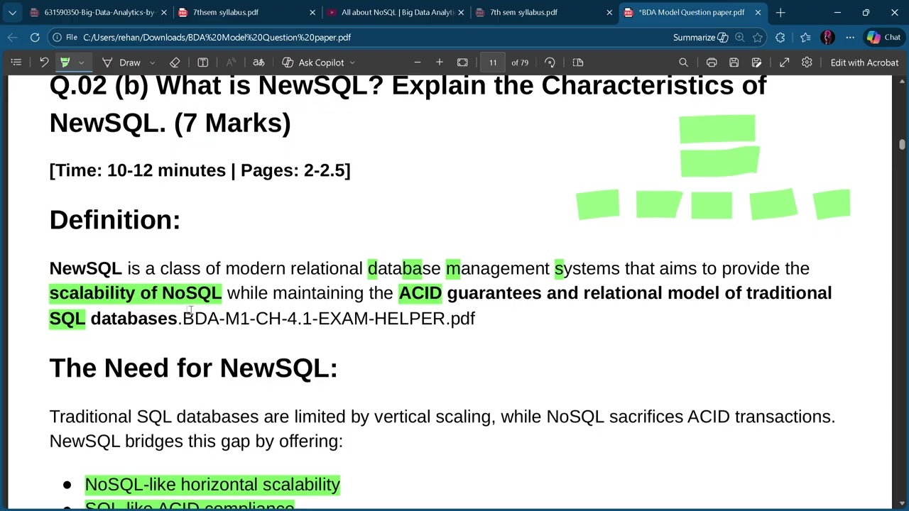 BDA Model Question paper Completely Explained