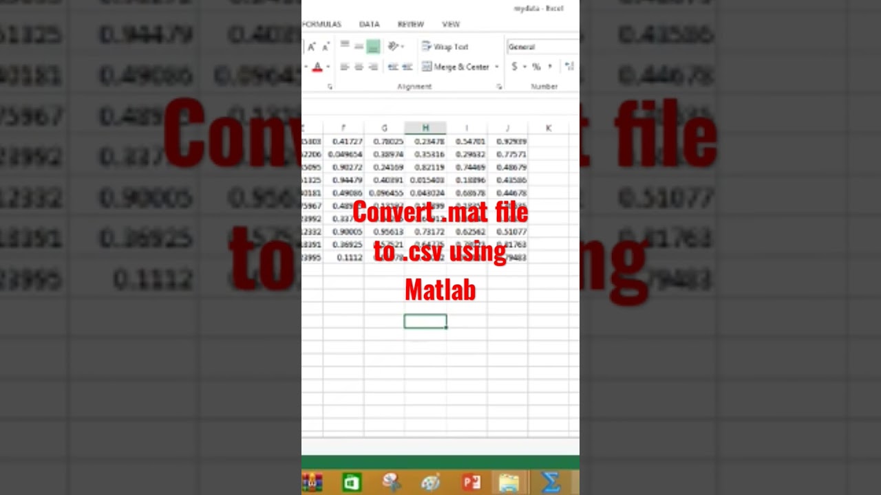 Convert .mat file to .csv using Matlab