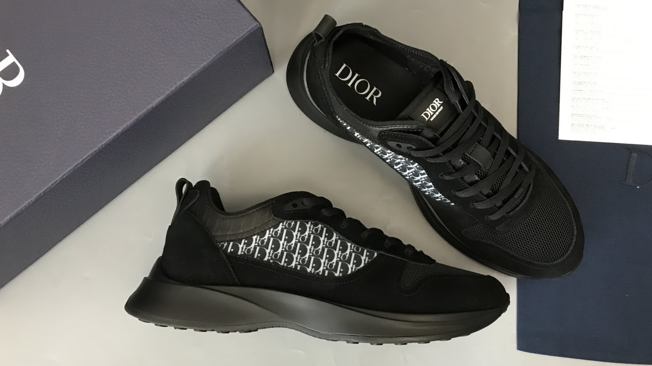 Unboxing Dior B25 Runner Black Green Review from Supkicks