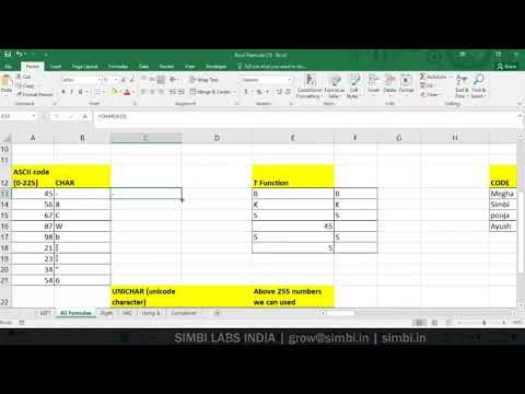 What Is ASCII Codes In Advanced Excel | Simbi Labs India