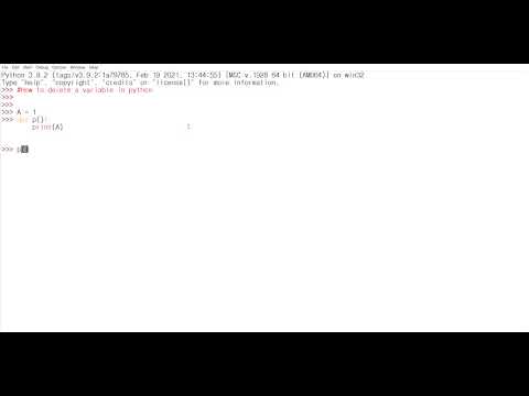 How to delete a variable in python