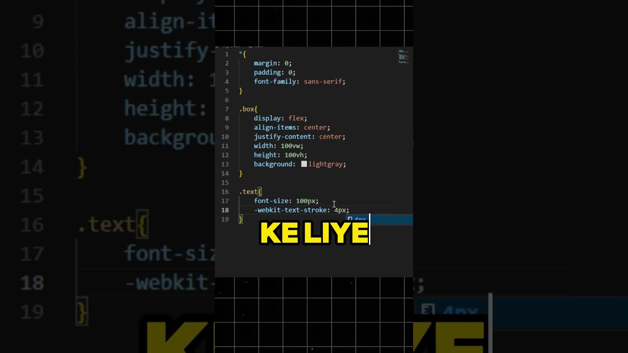 OUTLINE TEXT IN HTML&CSS #css #html #programming #tsmcode