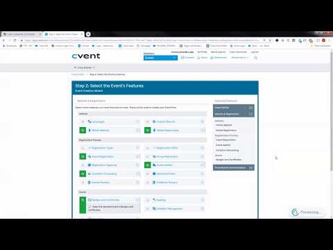 Cvent, New User Training | Create First Event