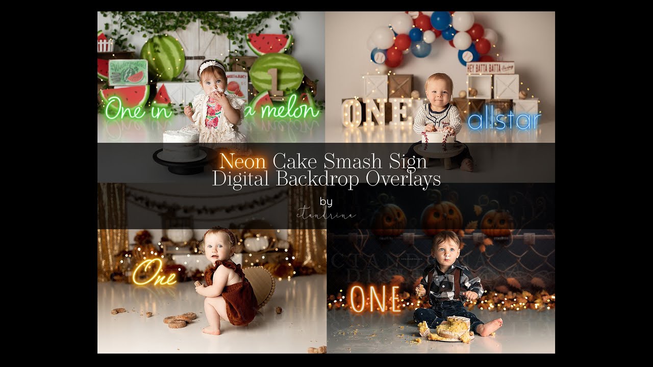 Digital Backdrop Overlay Tutorial - Neon Sign Overlays