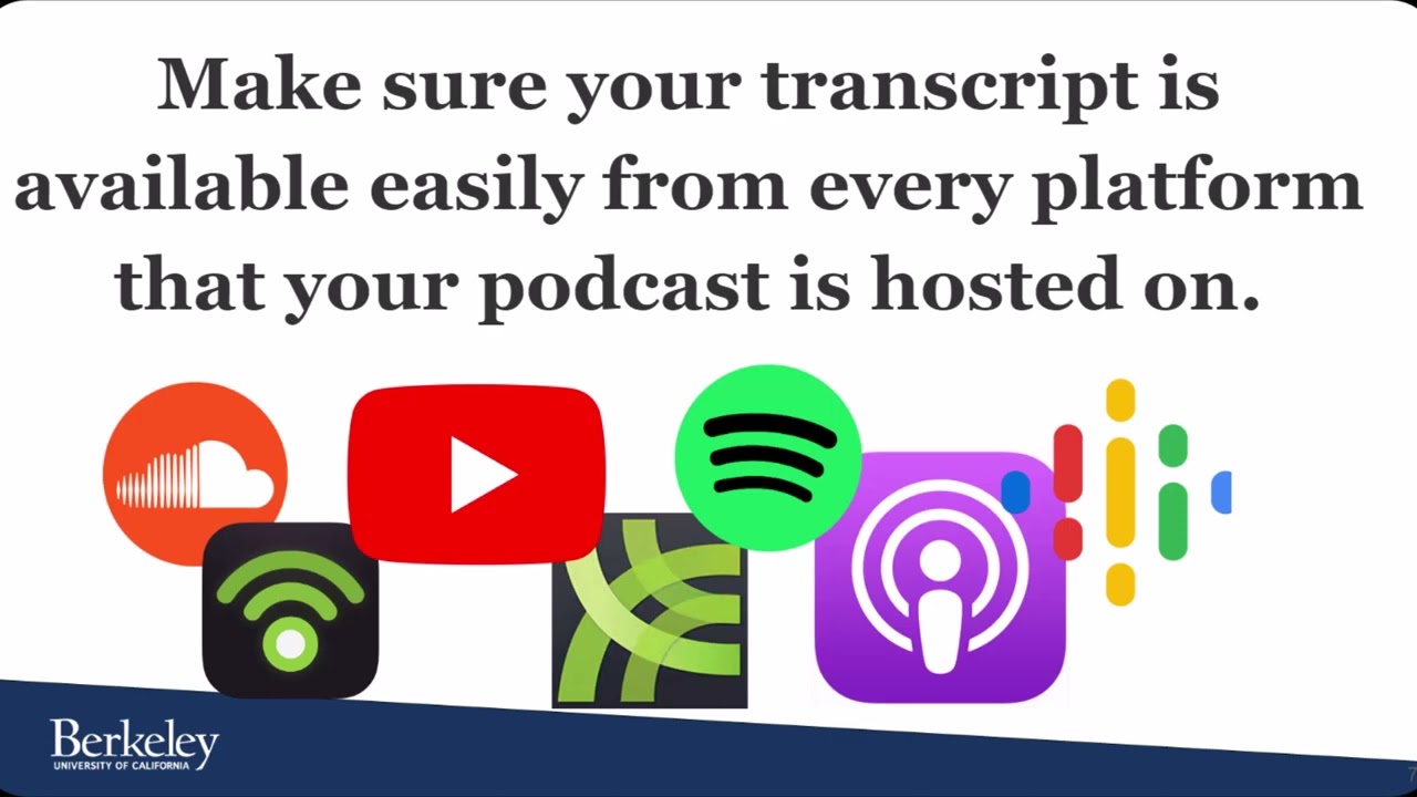 Transcripts and Accessibility