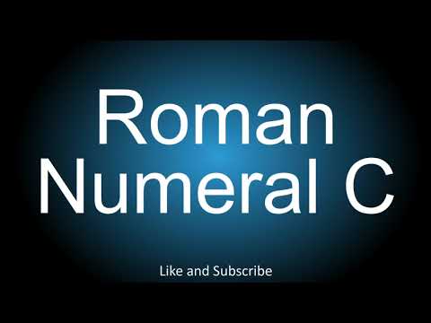 How to correctly pronounce - Roman Numeral C.