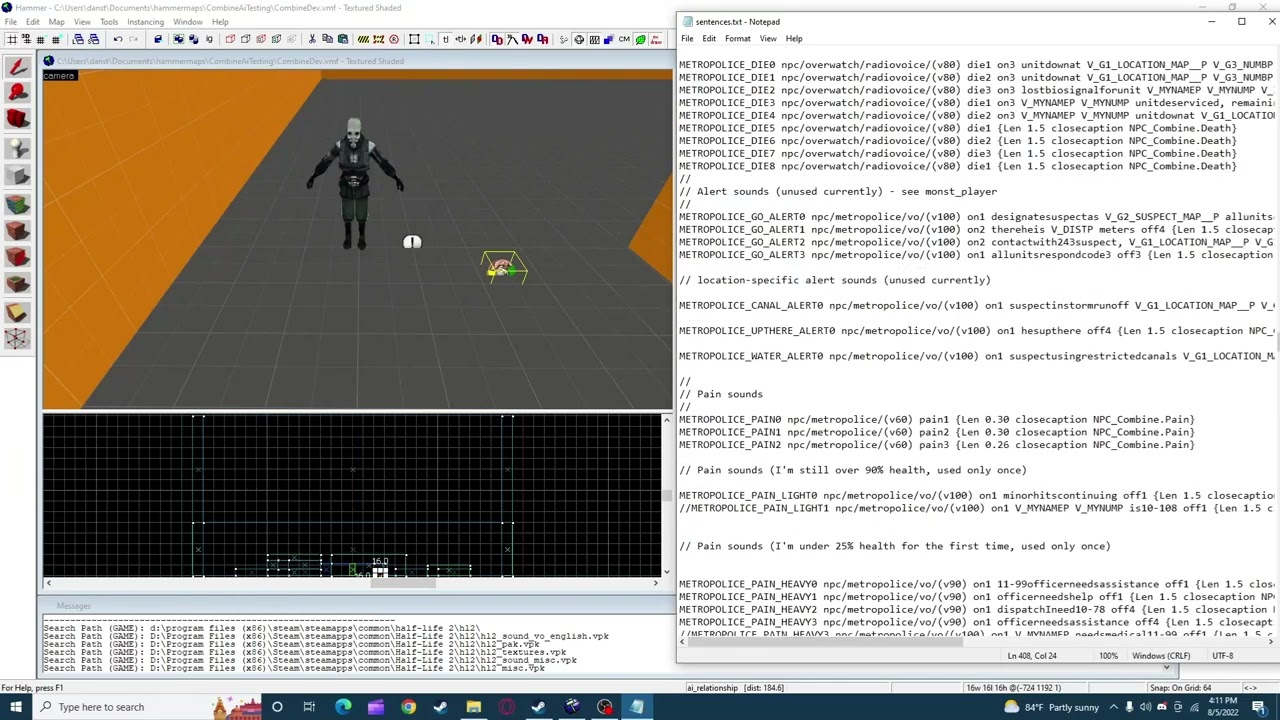 Source Hammer Editor scripted_sentence how to use