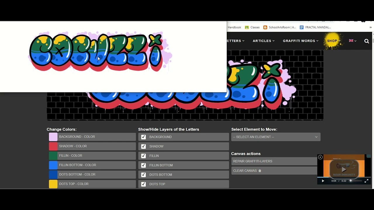 Graffiti Generator Directions
