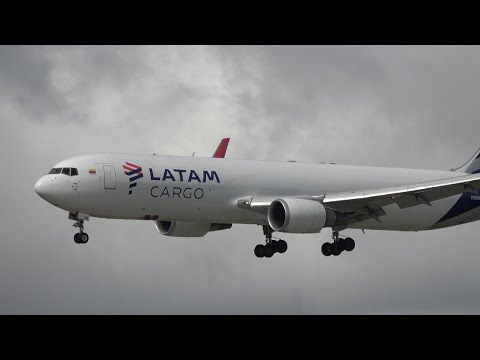 LATAM CARGO BOEING 767-300ERF LANDING AT MIAMI INTERNATIONAL AIRPORT MIA