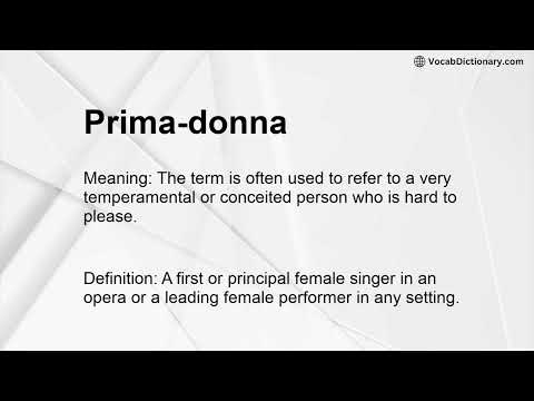 Prima-donna Meaning