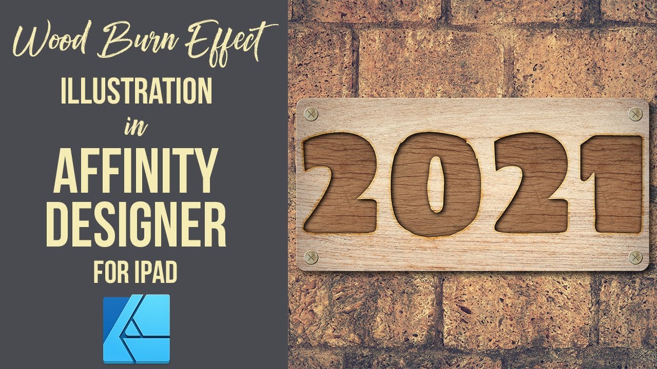 AFFINITY DESIGNER FOR IPAD | Wood Burn Effect Tutorial | Intro to the FX Studio and Stock Studio