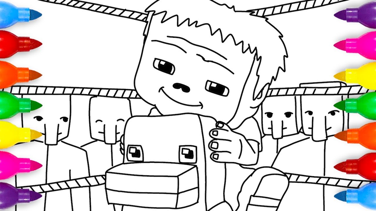 A Minecraft Movie Chicken Jockey Coloring Pages
