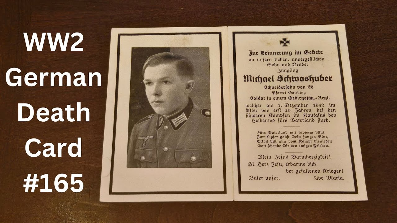 WW2 German Death Card #165