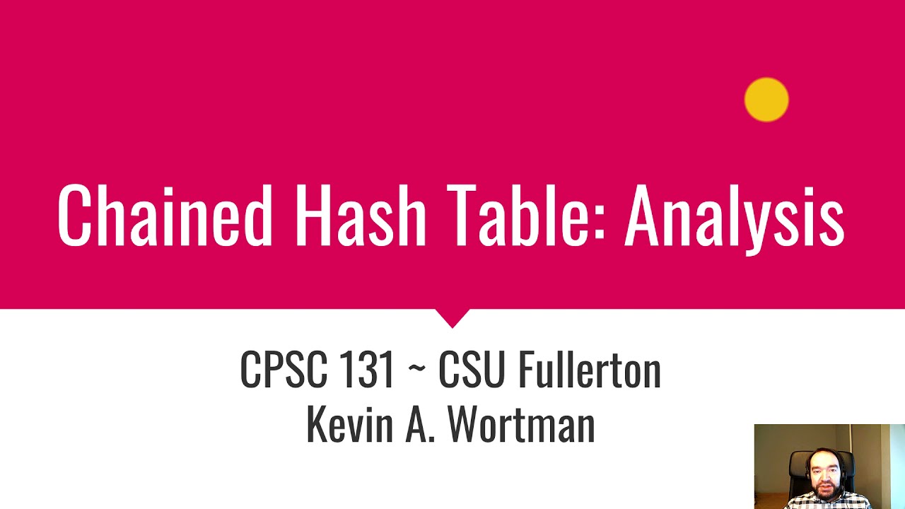 Chained Hash Table: Analysis