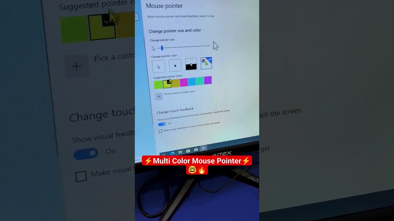Multi Color Mouse Pointer 🤓🔥 #computer  #education #viral #shorts #shortvideo