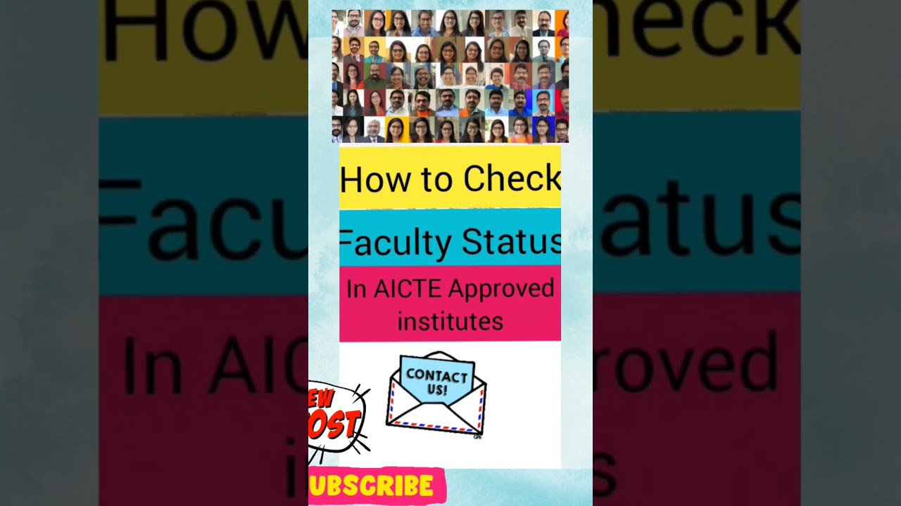 Faculty List In AICTE Webportal