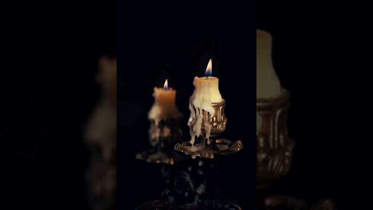 FREE NO COPYRIGHT FULL HD RELAXING SCREENSAVER CANDLES FLAME BLACKSCREEN OVERLAY