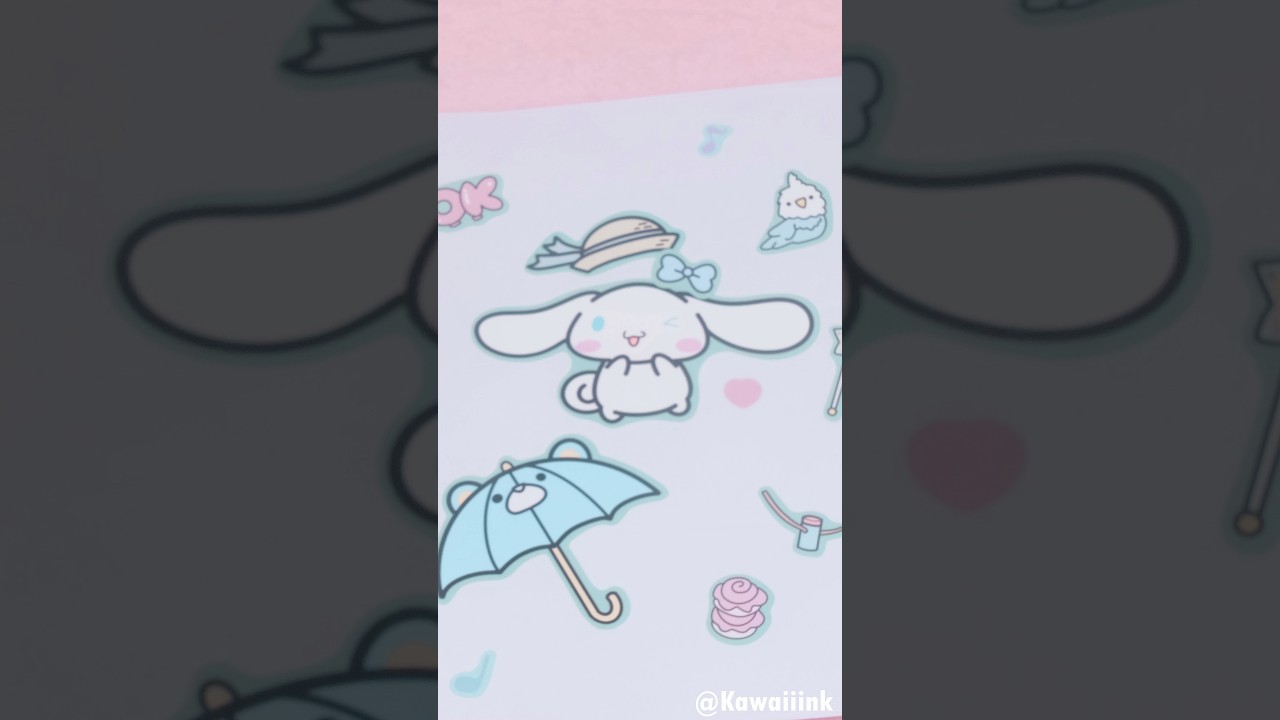 Stick cute Cinnamoroll stickers with me!💕#shorts