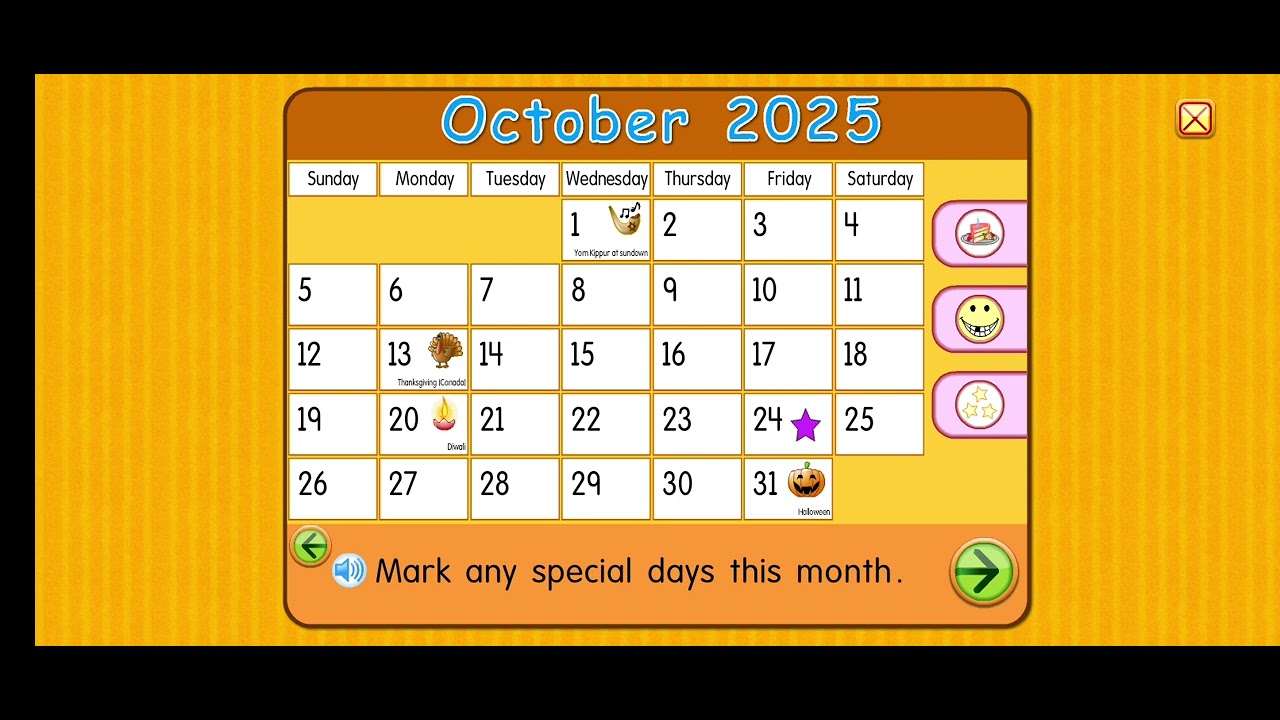 Starfall calendars: October, 24, 2025