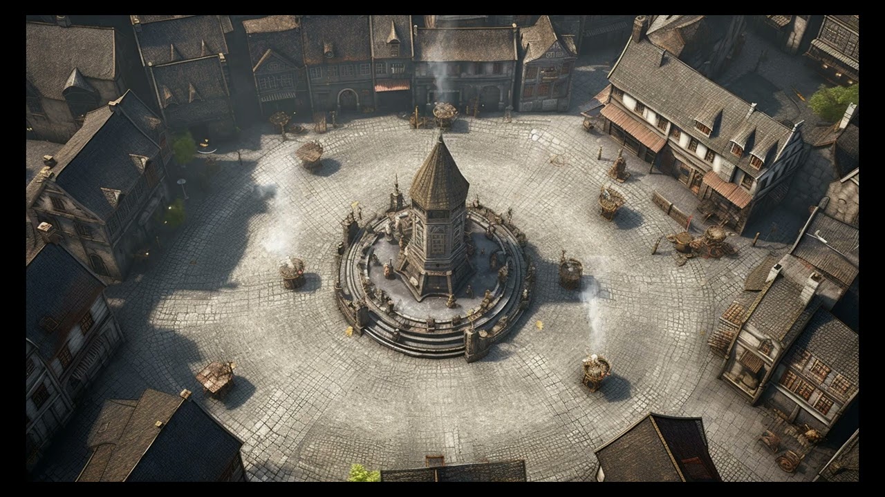 Animated Map: Town Square (no grid)