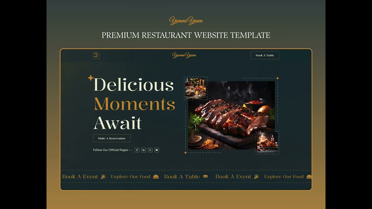 Premium Restaurant Website Template