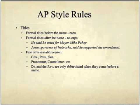 AP Style