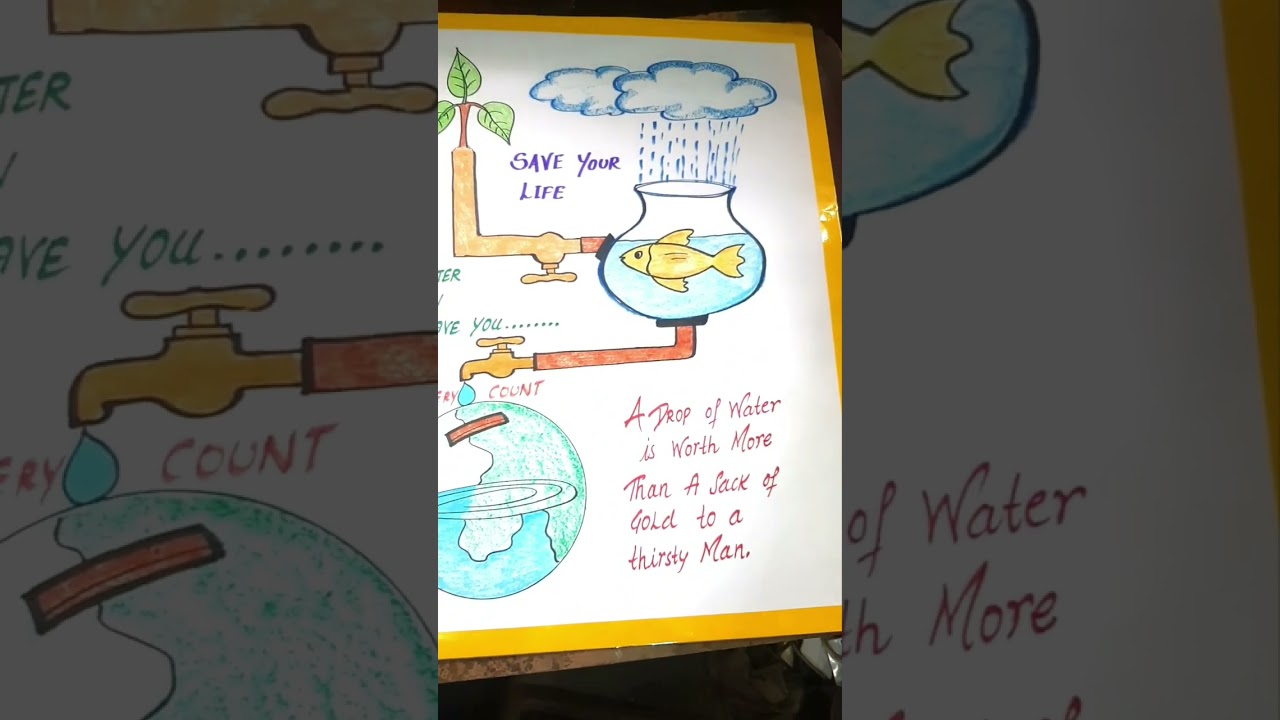 conservation of water poster drawing #conservationofwater #savewater #posterdrawing #tlmideas #short