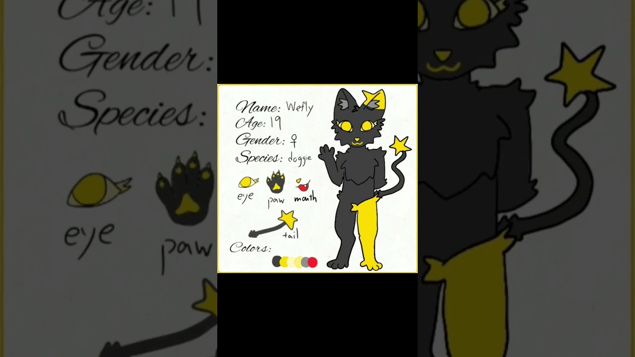 My oc 's reference sheet!!😃@Ashley_the_nice_Demon ❤