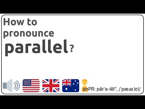 How to pronounce parallel in english?